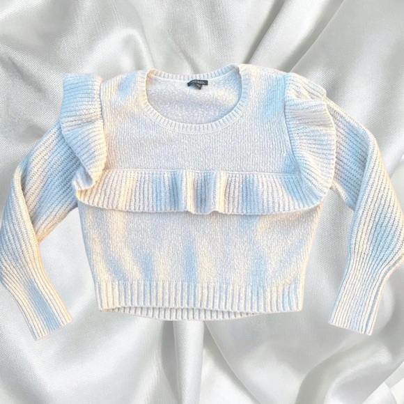 wild fable | Sweaters | Dainty Cropped Ruffle Sweater | Poshmark